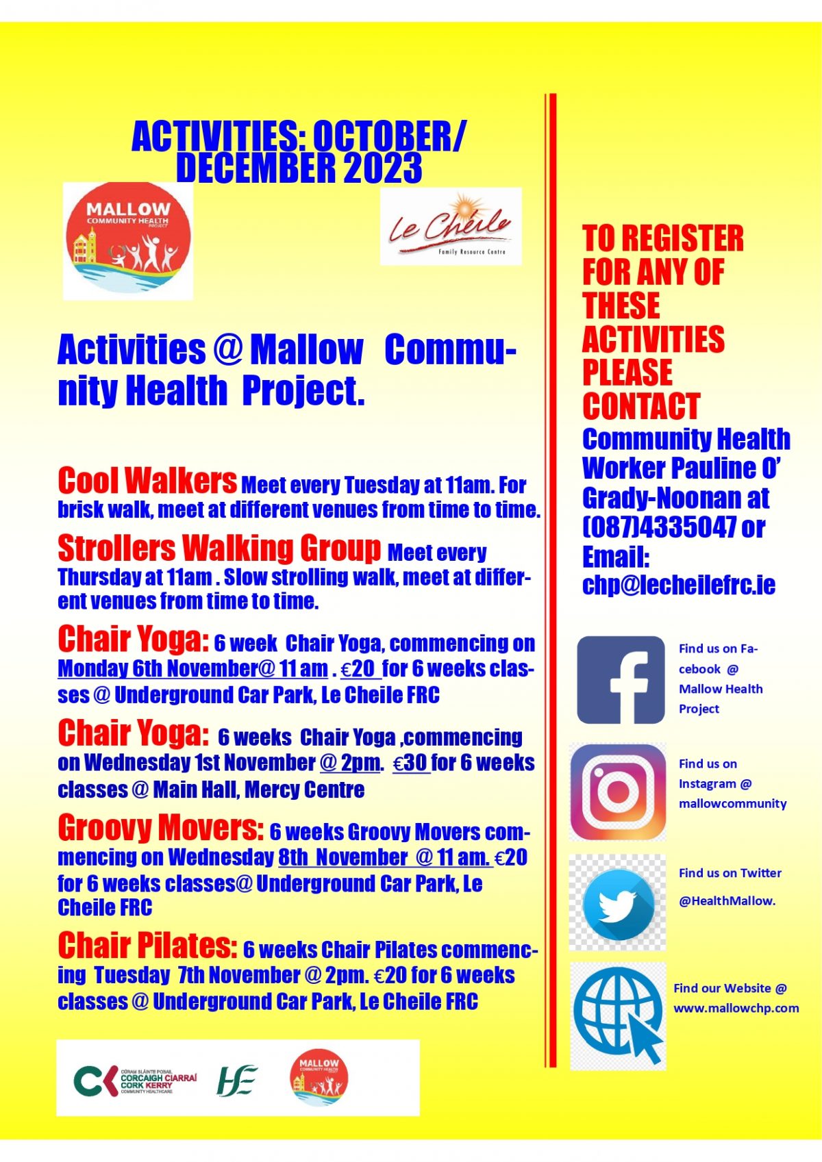 Community Health Activities - Le Cheile Family Resource Centre