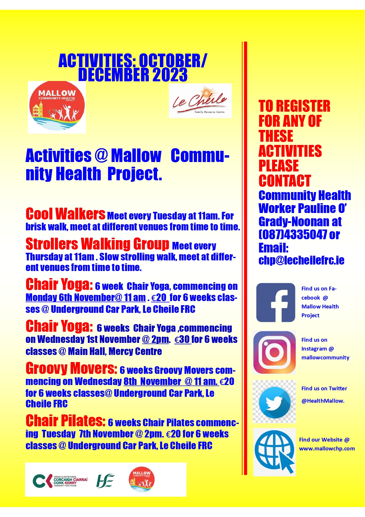Community Health Activities - Le Cheile Family Resource Centre