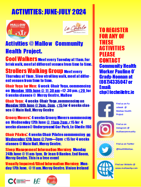 Community Health Activities - Le Cheile Family Resource Centre